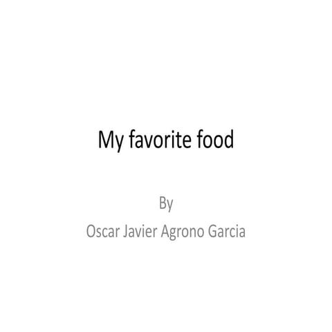 My favorite food | PPTX