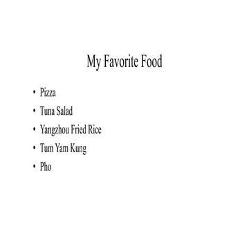 My favorite food | PPTX