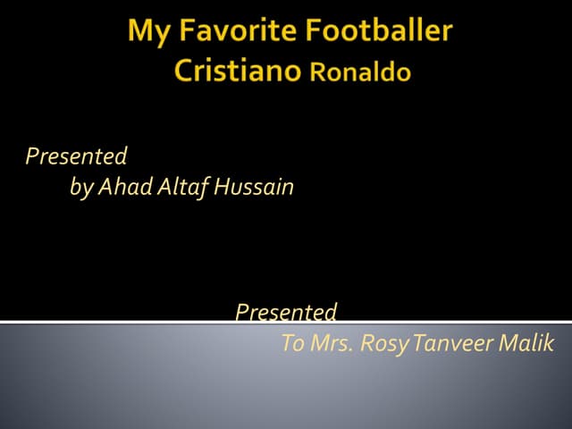 Presentation on Cristiano Ronaldo | PPTX