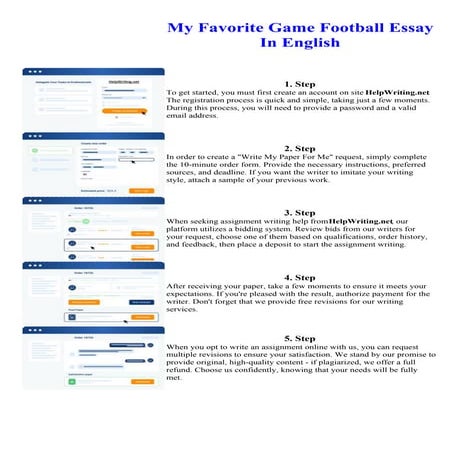 My Favorite Game Football Essay In English | PDF