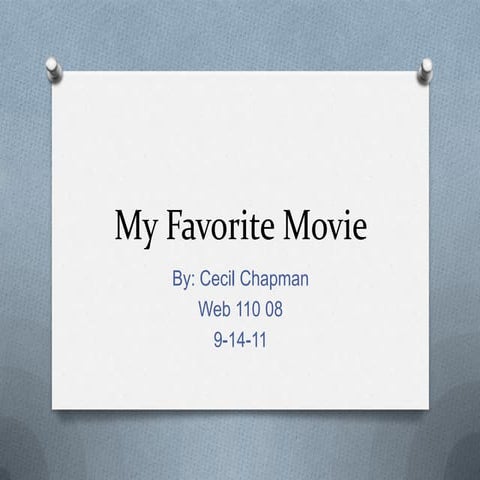 My Favorite Movie | PPTX