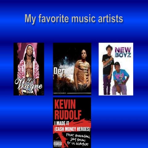 My favorite music artists | PPTX