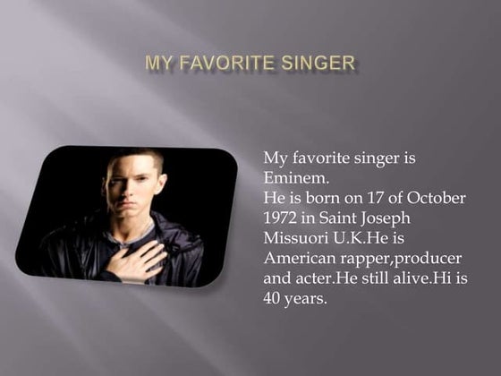 My favorite singer 1 | DOCX