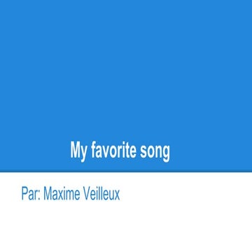 My favorite song | PDF | Dance and Electronic Music | Music