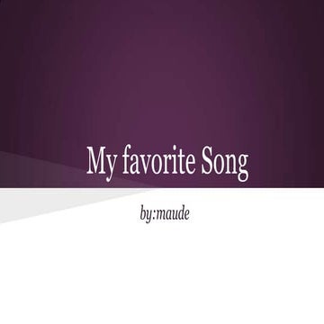 My favorite song | PPTX