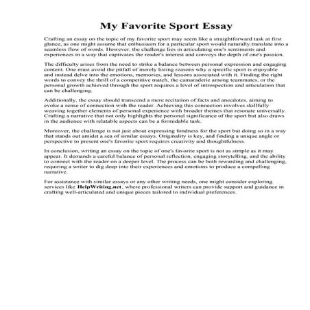 My Favorite Sport Essay.pdf