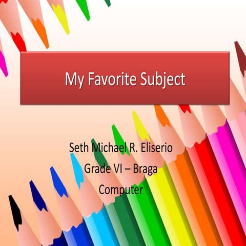 My Favorite Subject | PPT