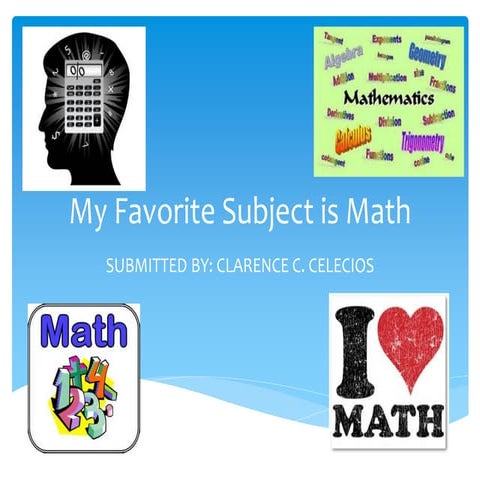 My favorite subject is math | PDF | Games and Puzzles | Hobbies & Interests