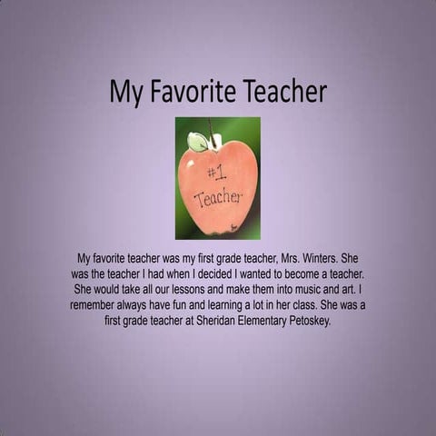 My favorite teacher | PPT