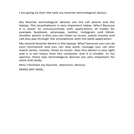 My favorite technological devices are the cell phone and the laptop.docx