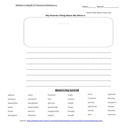 My favorite thing about my mom is | PDF