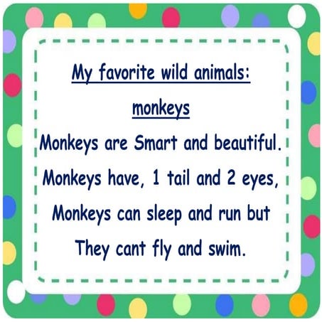 My favorite wild animals, practice english | DOCX