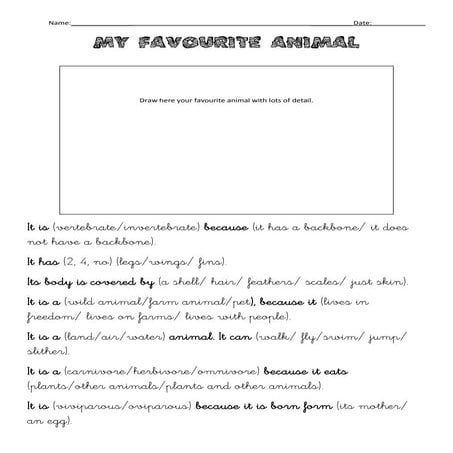 My favourite animal | PDF | Reptiles | Pets