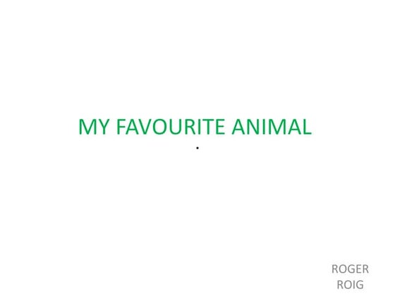 My favourite animal natali | ODP
