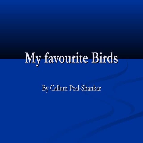 My favourite birds callum | PPT | Birds | Pets