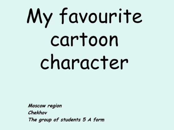 Cartoon characters | PPT