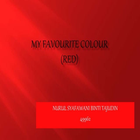 My favourite colour | PPTX