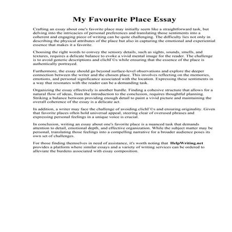 My Favourite Place Essay. Beach is My Favorite Place Free Essay Example ...