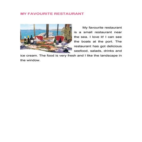 My favourite restaurant | PDF