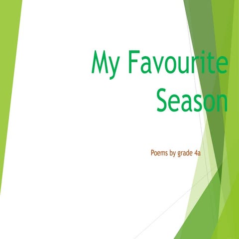 My favourite season | PPTX