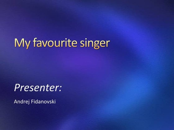 My favorite singer | PPT