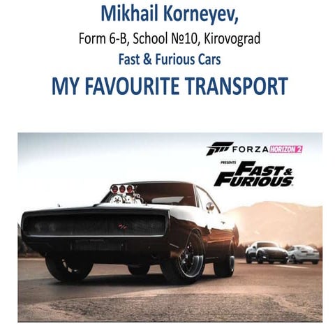 My favourite transport | PPTX