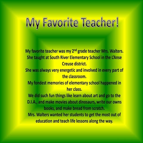My Favorite Teacher | PPTX