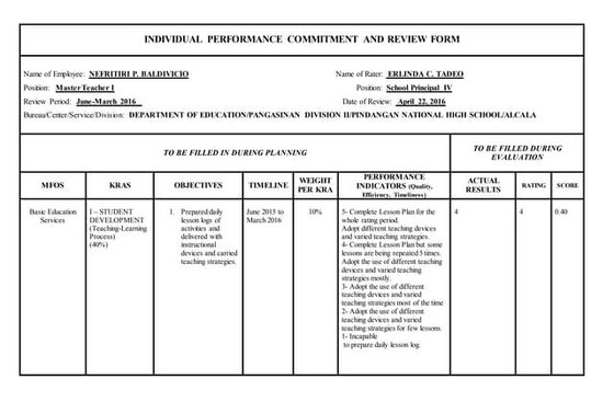 Individual performance commitment_and_review_form_(ipcrf)_for_teachers ...