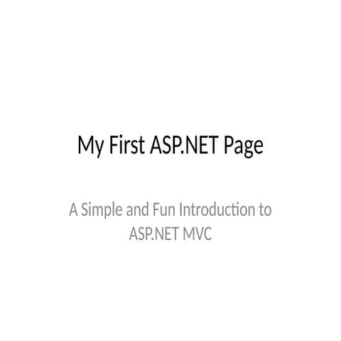 My_First_ASP.NET_Page My PRoject for A.pptx