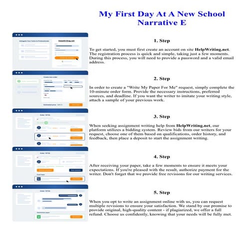 My First Day At A New School Narrative E | PDF