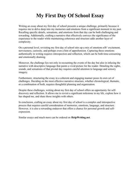 School Days Essay.pdf