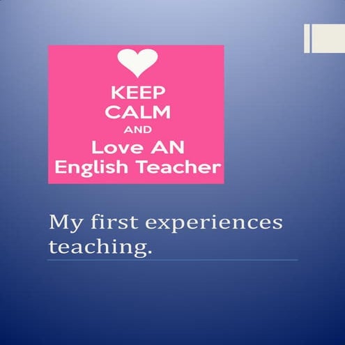 My first experiences teaching | PDF