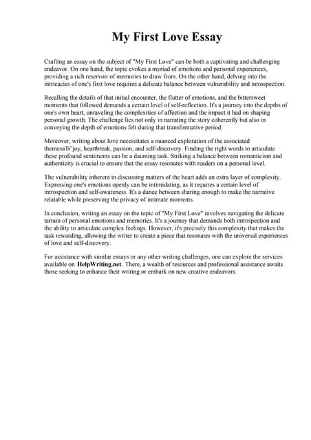 True Love Essay.pdf | Family and Relationships