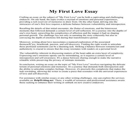 My First Love Essay.pdf