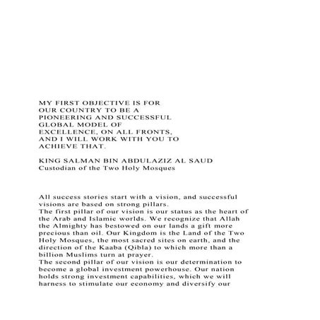 MY FIRST OBJECTIVE IS FOR OUR COUNTRY TO BE A .docx