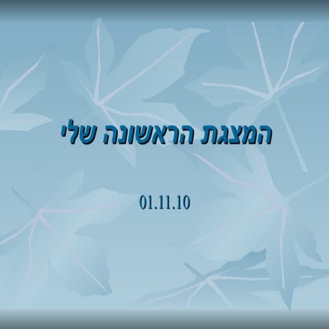 My first presentation | PDF