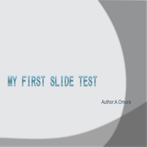 My first slide test | PDF
