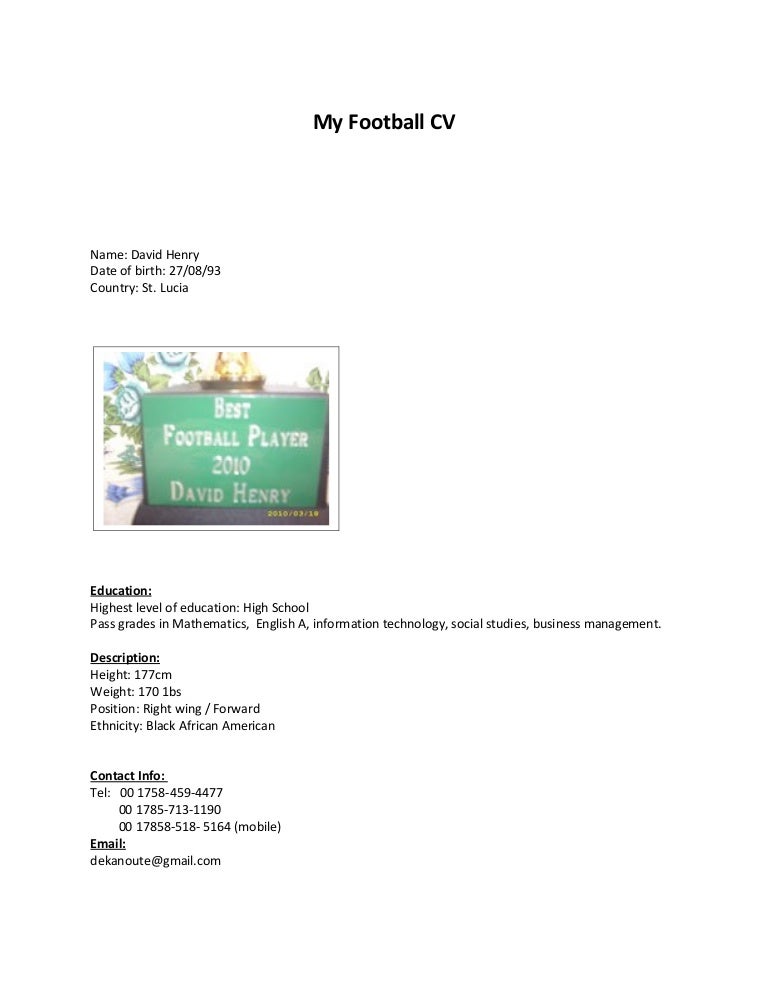 My Football Cv.Doc