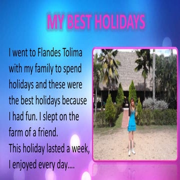 My holidays | PPT