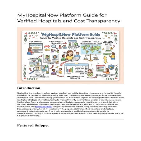 MyHospitalNow Platform Guide for Verified Hospitals and Cost ...