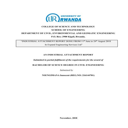 SIWES TECHNICAL REPORT SAMPLE | PDF