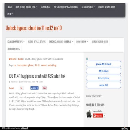New iOS12 iOS11 bug safari crash iphone restart | PPT