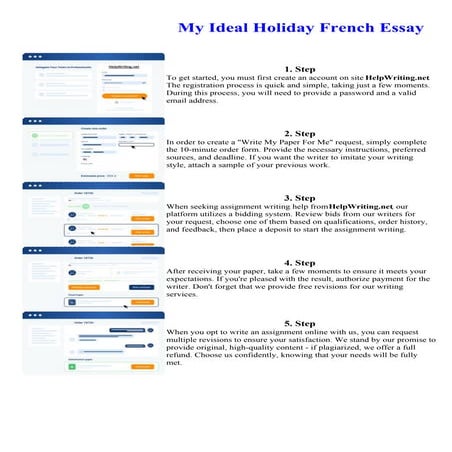 My Ideal Holiday French Essay | PDF