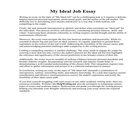 My Ideal Job Essay.pdf