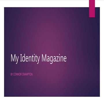 My identity magazine | PPT