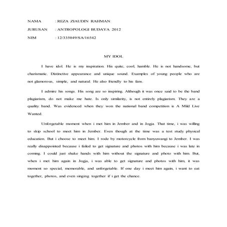 My idol | DOCX