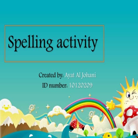 Spelling activity | PPTX