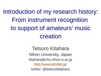 Comparison of features for musical instrument recognition | PDF