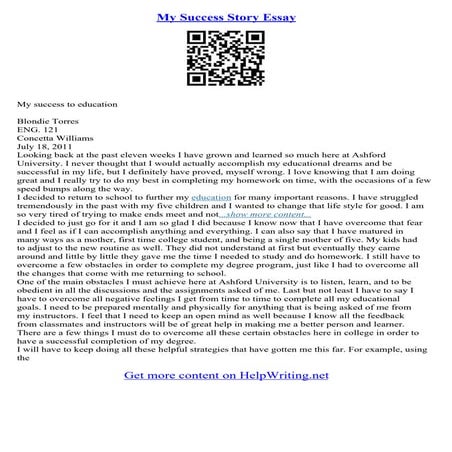 My Introduction Essay | PDF | Secondary Education | Education