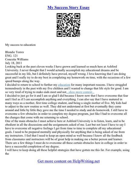 My High School Experience | PDF